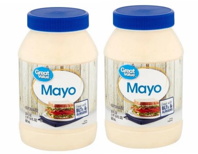 Lot of 2 Great Value Mayonnaise, 30 Fl Oz Jars | eBay