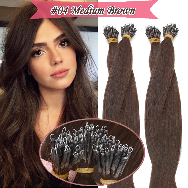 Russian Nano Ring I Tip Micro Beads 100% Remy Real Human Hair ...