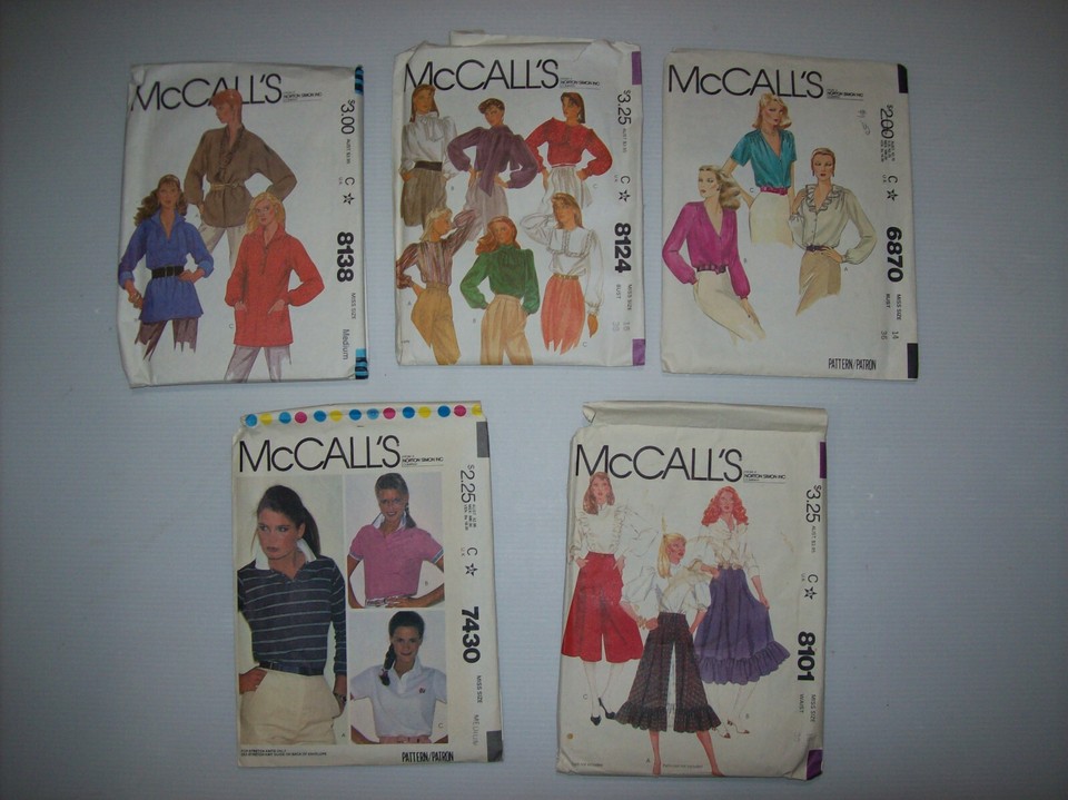 Mix Lot of Vintage Sewing Patterns: BUTTERICK, McCALL's, SIMPLICITY ...