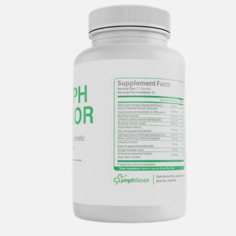 60 Capsules Advanced Lymphatic Health Support Dietary Supplement Lymph ...