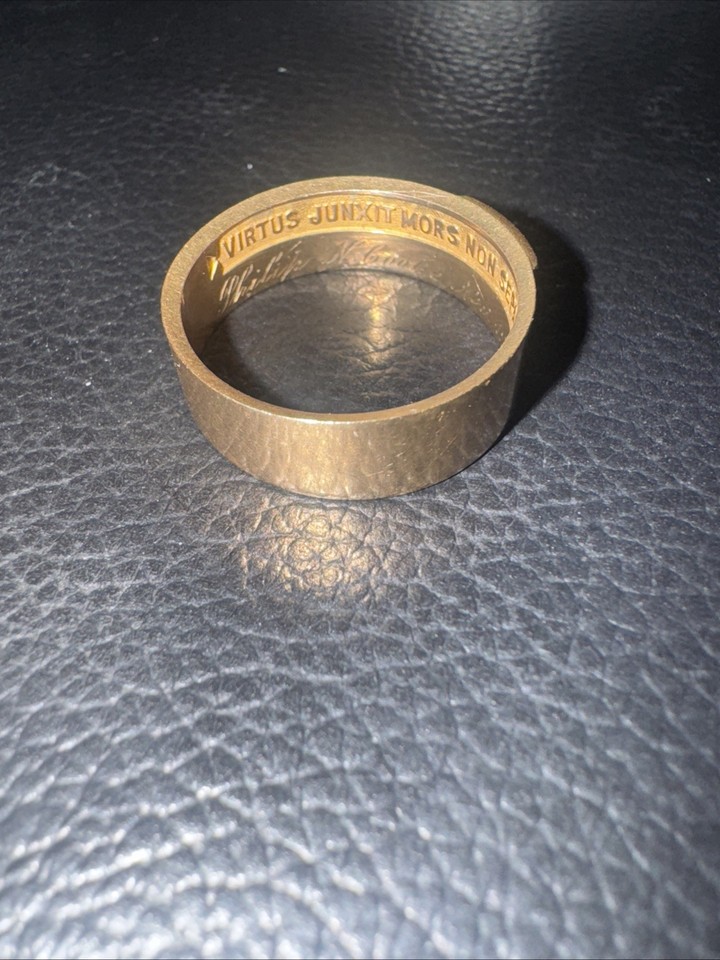 Antique 14k Yellow Gold 14th Degree Scottish Rite Masonic Ring 5.4g ...