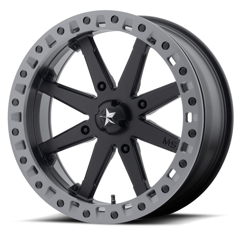MSA Lok2 Beadlock 18" Wheels Black 35" ATX470 Tires Kawasaki Teryx Mule ...