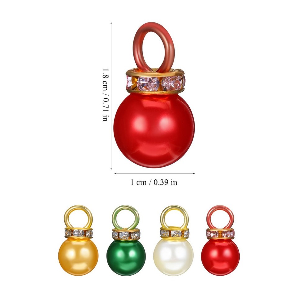 200 Pcs Shiny Baubles Xmas Tree Hanging Balls Christmas Ornaments ...
