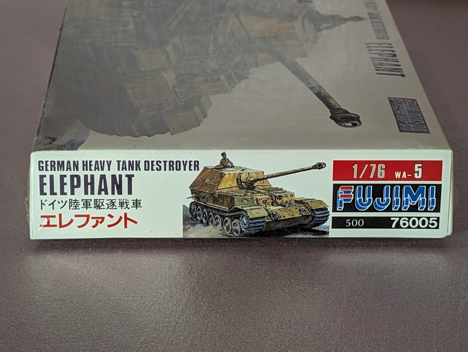 UNOPENED RARE German WW2 ELEPHANT TANK Plastic Model 1:76 FUJIMI ...