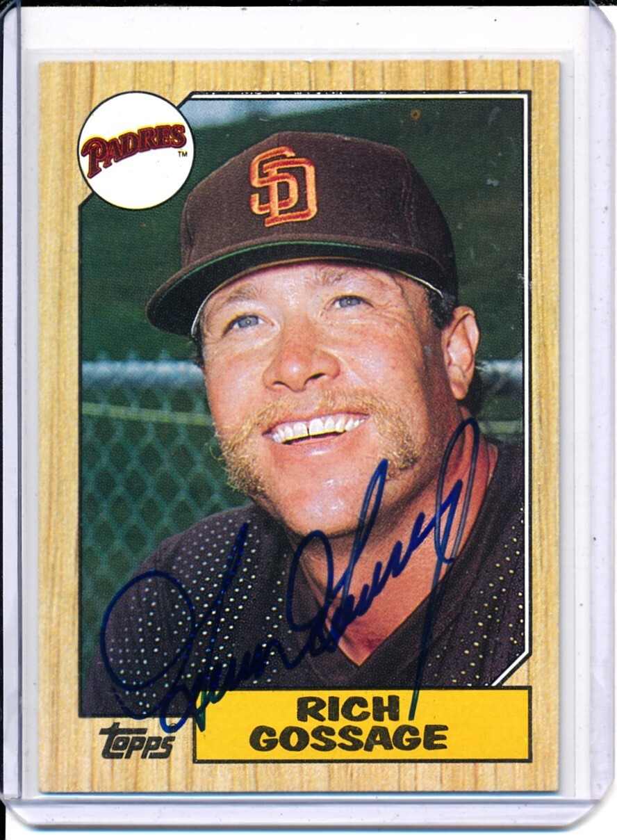 1987 Topps #380 Rich Gossage IN PERSON SIGNED AUTO | eBay