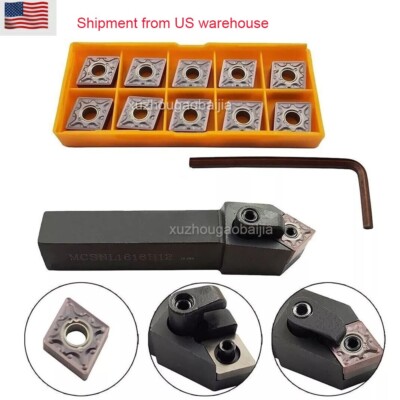 45 Degree Chamfer Tool Shank 16mm /5/8 Lathe Turning Holder + 10 ...