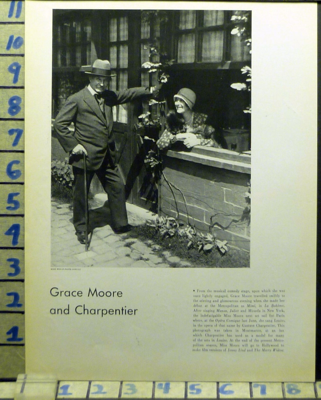 1930 GRACE MOORE GUSTAVE CHARPENTIER OPERA STAGE DANCE VINTAGE ART AD ...