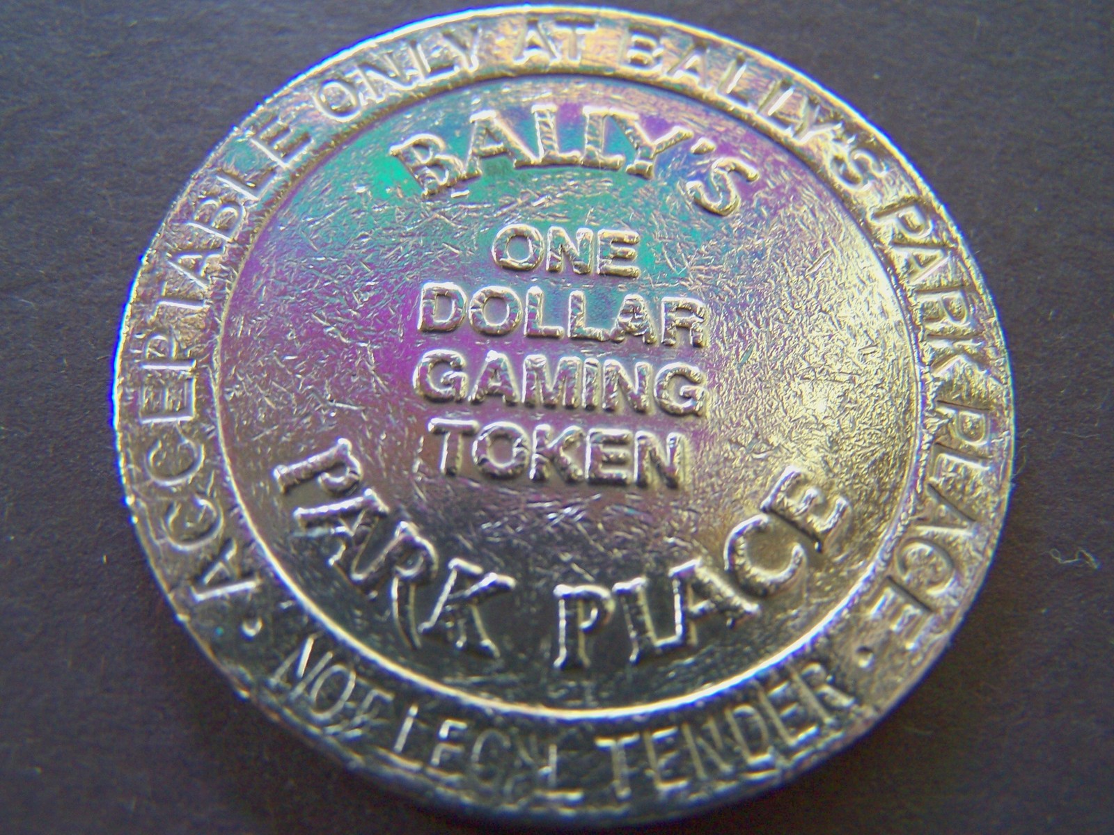 Bally's Park Place Nickel One Dollar Gaming Token (Atlantic City, NJ ...