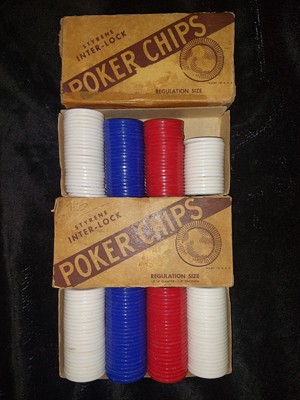 Poker Chips Vintage Regulation Size Interlocking | eBay