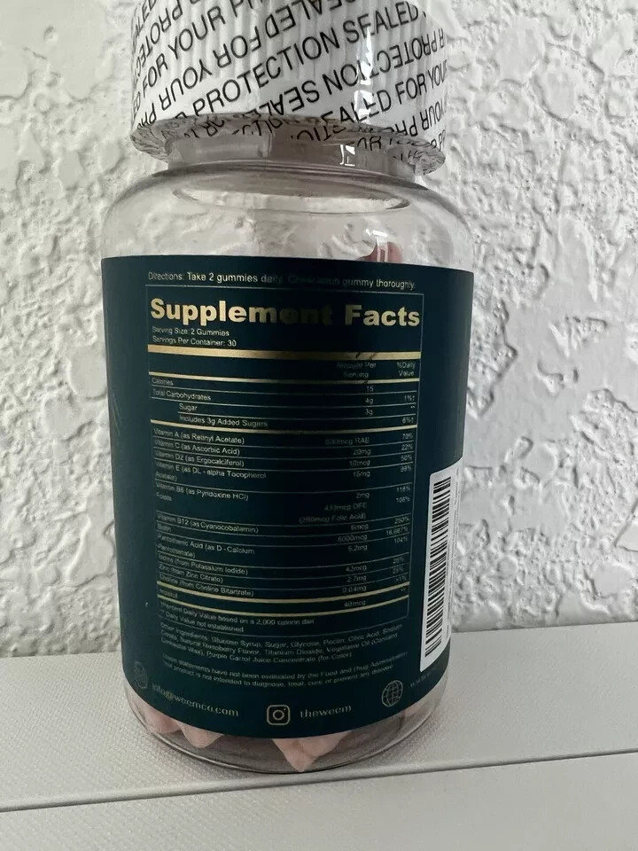 WEEM- Hair, Skin & Nails Gummies, Gluten Free, Vegan, Cruelty-free 60 ct | eBay