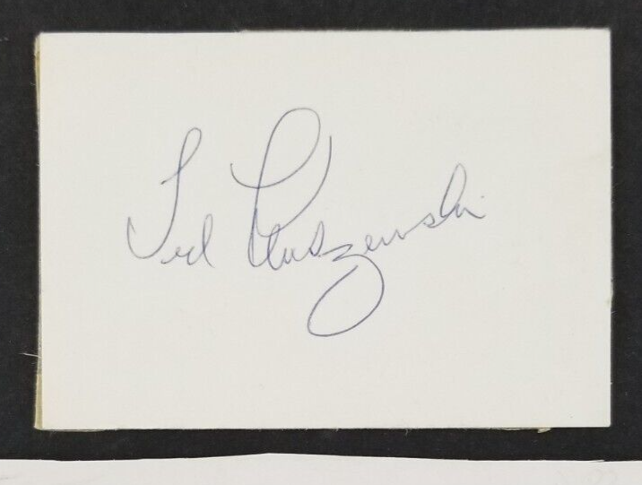 Vintage 1954 Ted Kluszewski Baseball Signed Autograph Paper Card | eBay