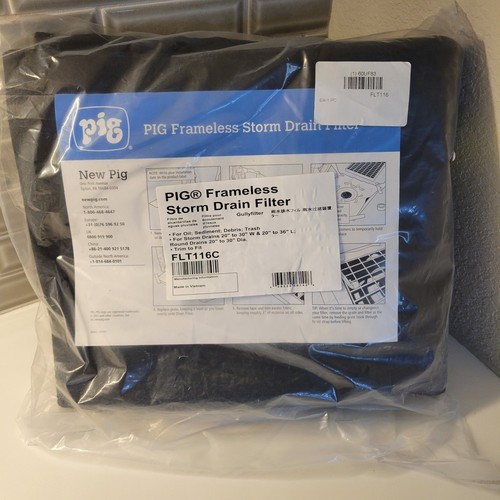 PIG Frameless Storm Drain Filter For Oil/Sediment/Debris Trim To Fit ...