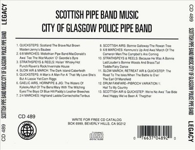 CITY OF GLASGOW PIPE BAND - SCOTTISH PIPE BAND MUSIC [LEGACY] NEW CD | eBay