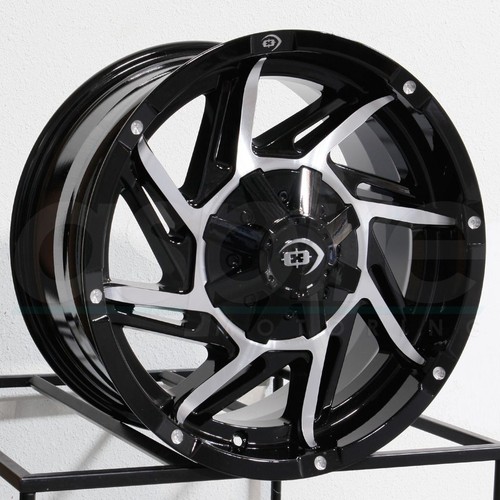 18x9 Vision 422 Prowler 6x5.5/6x139.7 12 Black Machined Wheels Rims Set ...