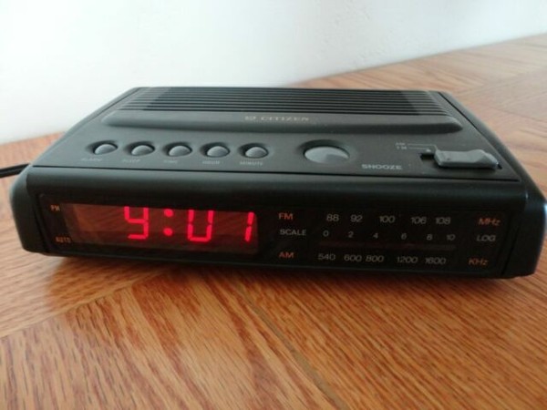 Vintage Citizen JCR508 Digital Am/fm Alarm Clock Radio Black W/ Snooze ...