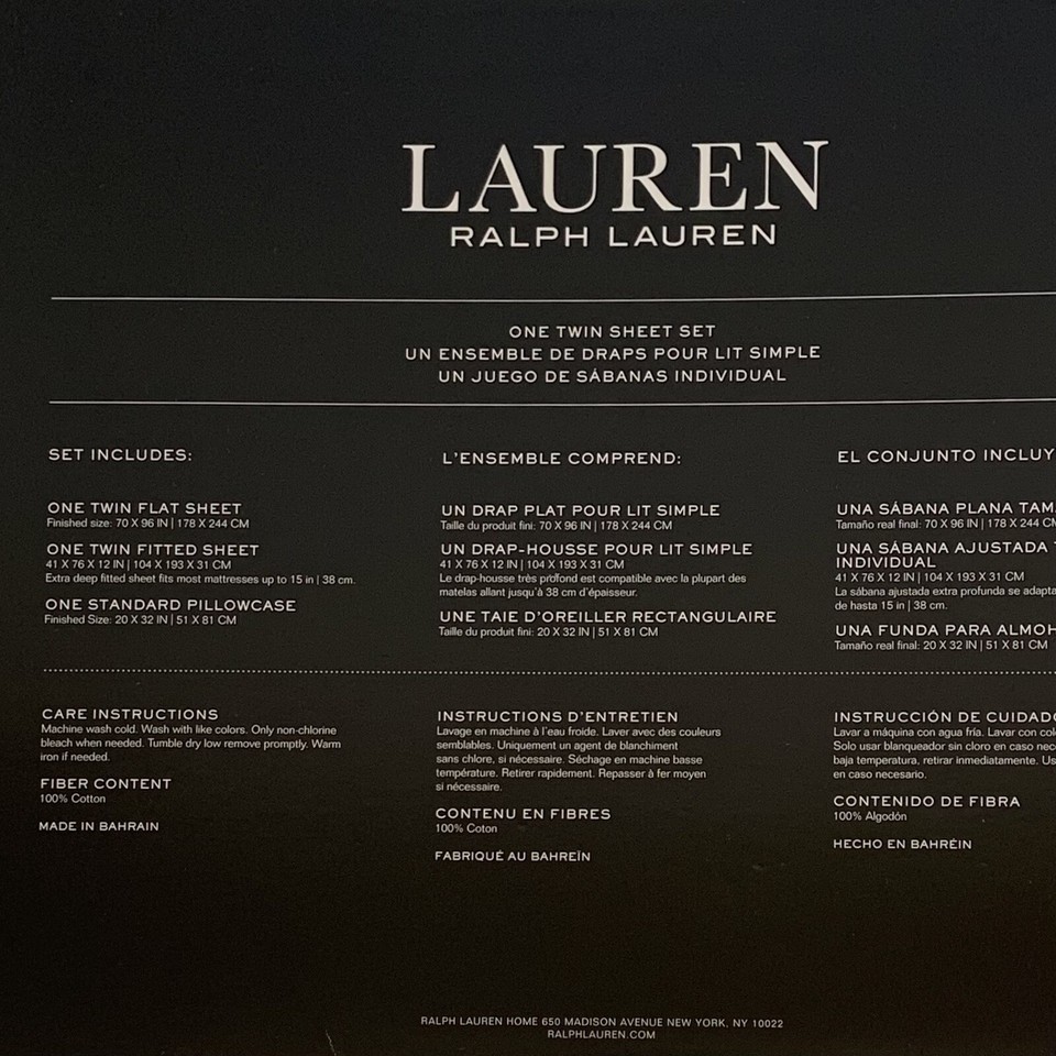 Ralph Lauren FULL 4pc EDP Sheet Set AARON Paisley Champagne & Cream | eBay