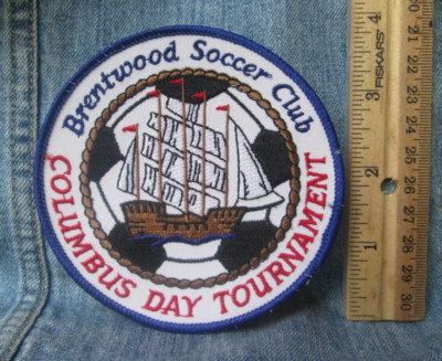 Vintage BRENTWOOD NEW YORK COLUMBUS DAY SOCCER CLUB PATCH Youth Long ...
