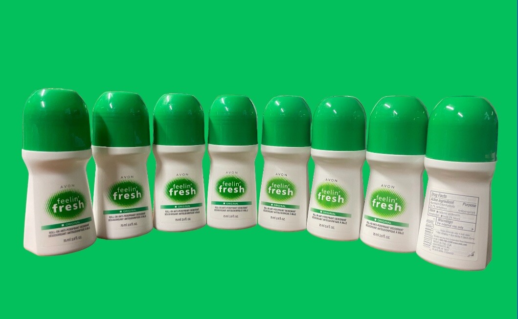 Avon Feeling Fresh Roll-On Deodorant. Antiperspirant. 2.6oz. Pack of 8 ...