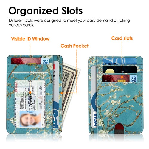 Slim Minimalist Card Wallet RFID Blocking Pocket Credit ID Card Slots ...