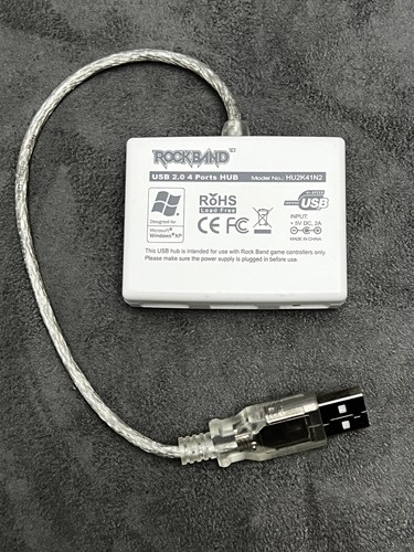 Rock Band USB 2.0 4 Ports USB Hub Model No. HU2K41N2 Nintendo Wii, Xbox ...