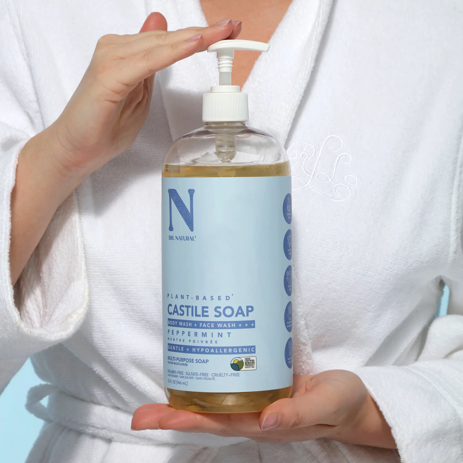 Castile Liquid Soap, Liquid Soap Body Wash, Peppermint, 32 Oz | eBay