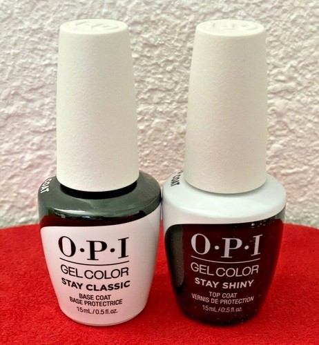 OPI Soak-Off GelColor - GC001 Classic Base / GC003 Shiny Top 15 ml / 0. ...