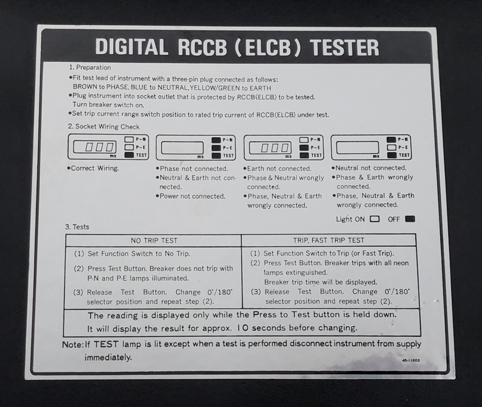 CLIPSAL 486D DIGITAL RCCB (ELCB) RCD TESTER | eBay