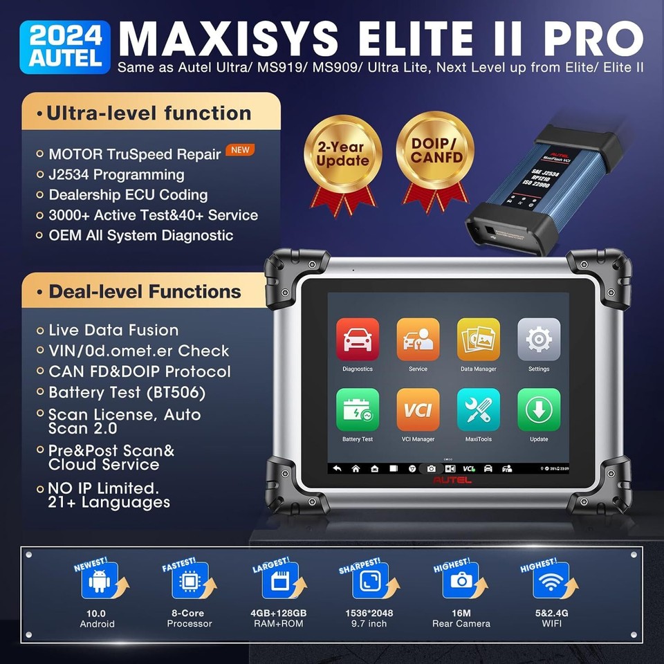 Autel MaxiSys Elite II Pro ULTRA C0ding J2534 Reprogramming Diagnostic ...