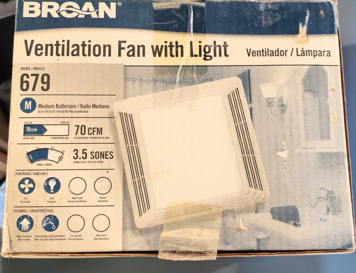 Broan 4 Sone 70 Cfm White Bathroom Fan With Heater And Light | Shelly ...