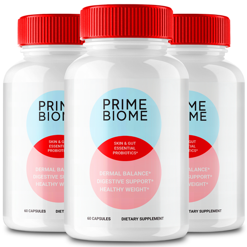 (3 Pack) Prime Biome Probiotic Capsules, Gut Health Formula Supplement ...