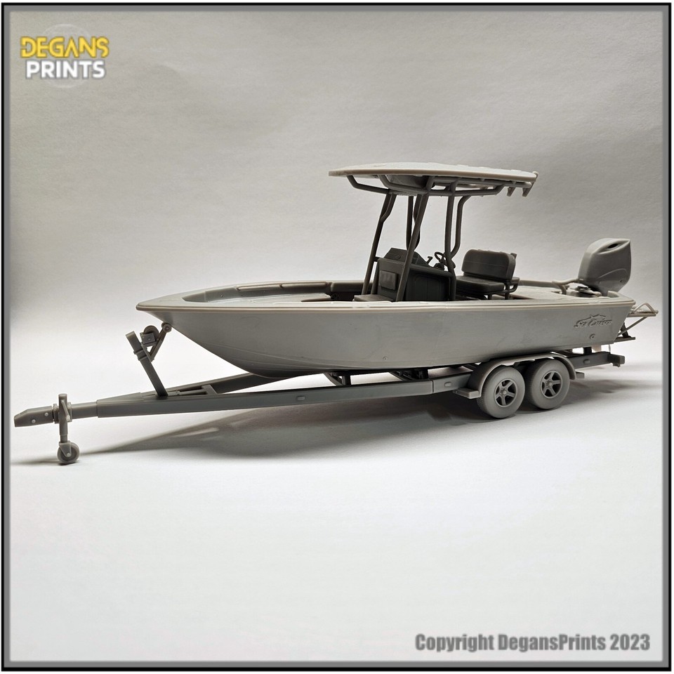 SeaChaser 23LX Center Console Boat Model & trailer kit 1-24 scale ...