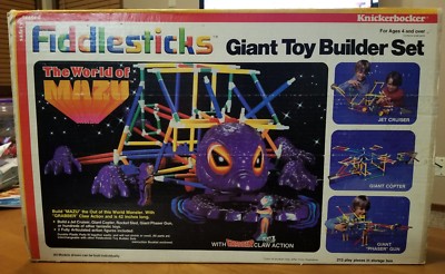 Vintage 1980 Knickerbocker Fiddlesticks Giant Toy Builder Set the World ...
