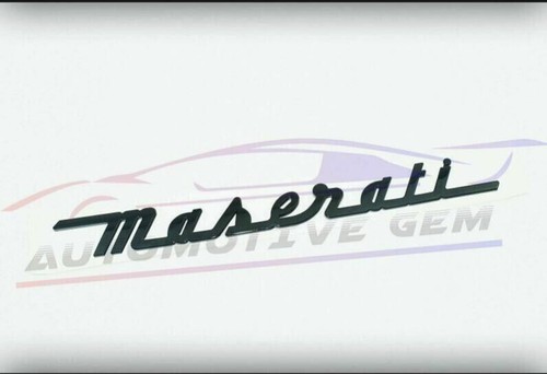 Maserati Trunk Nameplate Emblem Glossy Black Letter Logo Badges Ghibli ...