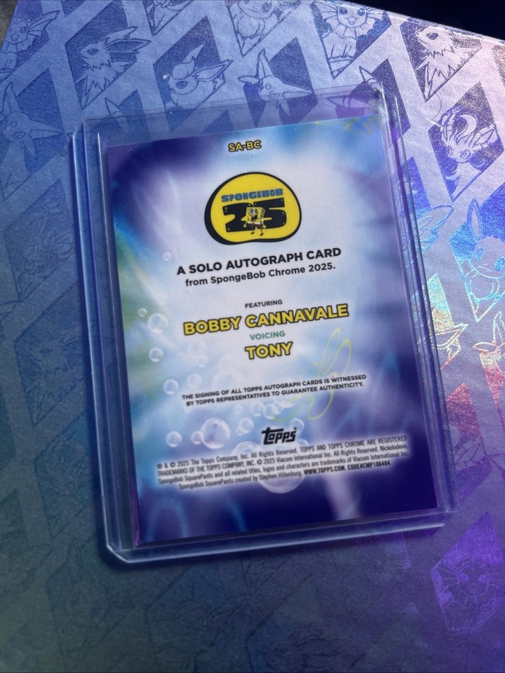 2025 Topps Chrome SpongeBob Bobby Cannavale Tony Autograph | eBay