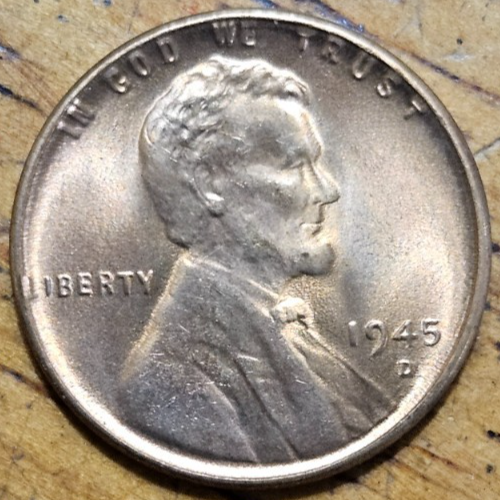 1945 D Lincoln Wheat One Cent 1c Coin Red BU #AA913 | eBay