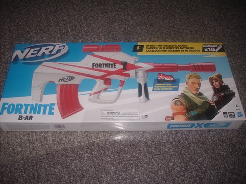 NERF Fortnite B-AR Motorized Dart Blaster With 10-Dart Clip & 10-Elite ...