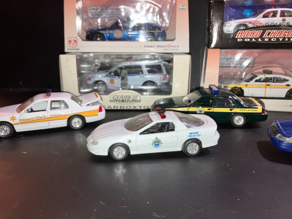 LOT OF 10 STATE, FBI CITY POLICE PATROL CARS FIRST RESPONSE, GEARBOX 1: ...