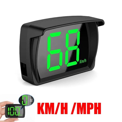 USB KMH/MPH LED Large Font Digital Speedometer Head-Up Display Car GPS ...