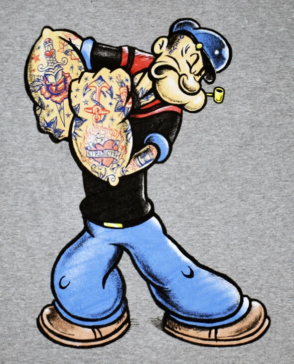 Popeye Tattoo Flash
