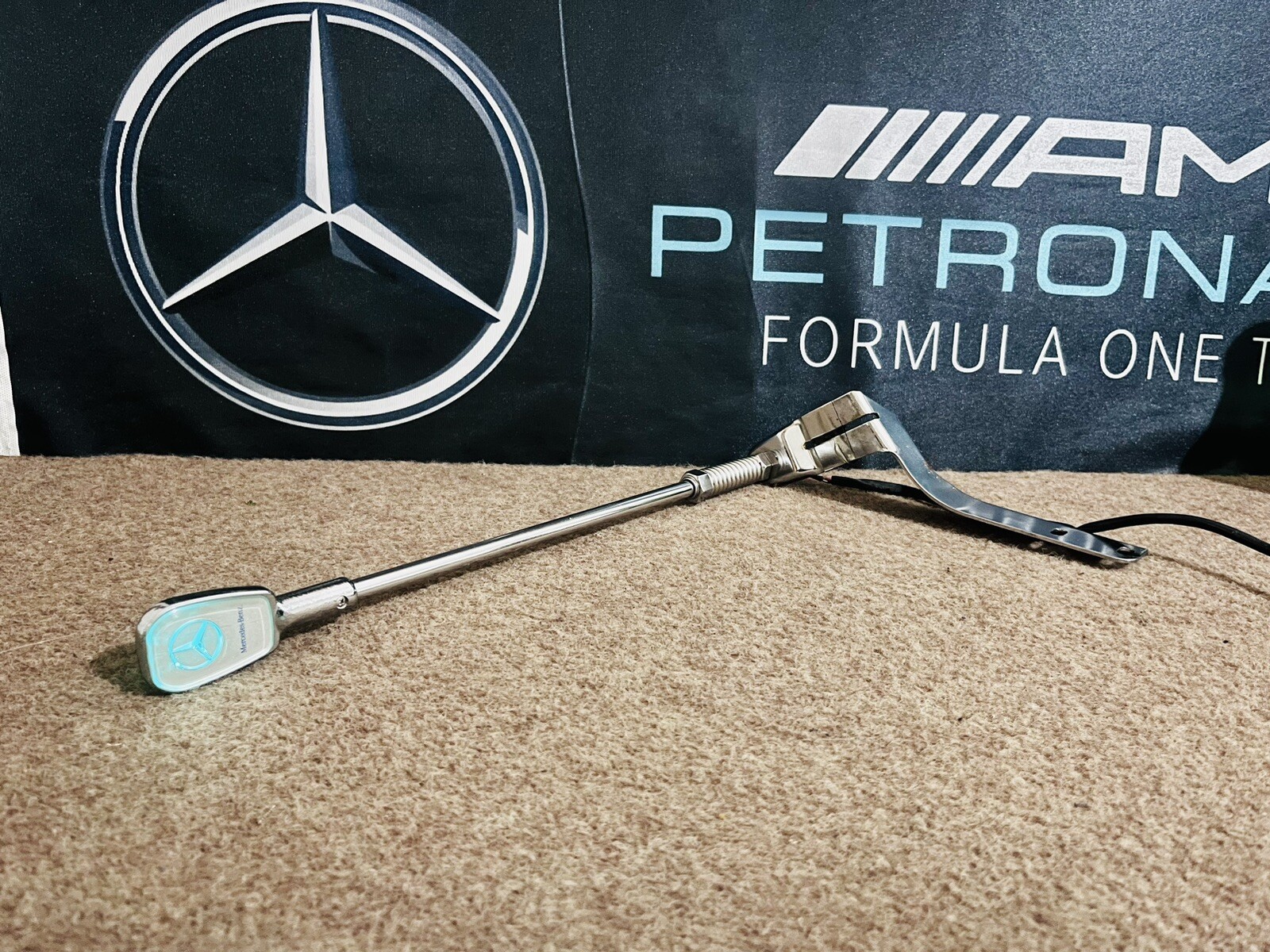 Original Mercedes W126 W124 W140 Flag Pole Parking Backlit Chrome ...