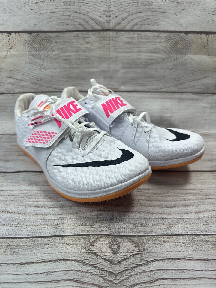 Nike High Jump Elite Track Cleats White Mens Size 10 806561-102 | eBay