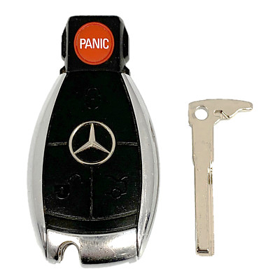 OEM Mercedes Benz Keyless Remote Fob 4B + UNCUT Key OEM Benz IYZ3317 ...