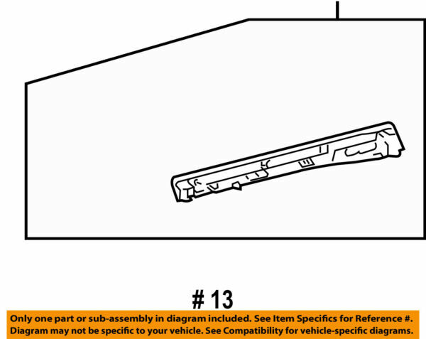 75745-48020 Toyota Moulding, rear door outside, lower rh 7574548020 ...