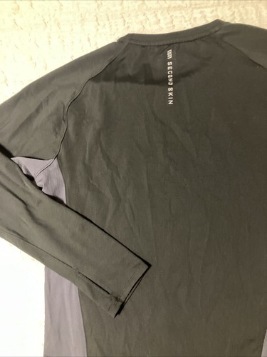 SECOND SKIN Men’s Compression Shirt Long Sleeve Running Cycling Size X ...