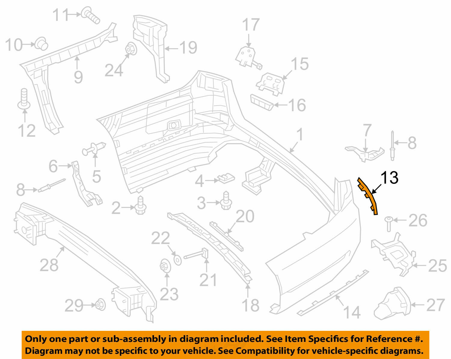 Mercedes Benz New E class 2015-2021 Left Bumper Trim Reflector OE ...