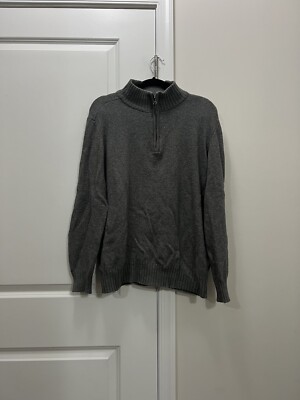 EUC Columbia Gray 1/4 Zip Wool Pullover Sweater Size Large | eBay