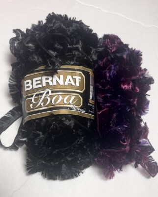 BERNAT BOA Yarn -1+ Balls. RAVEN . I combine shipping | eBay