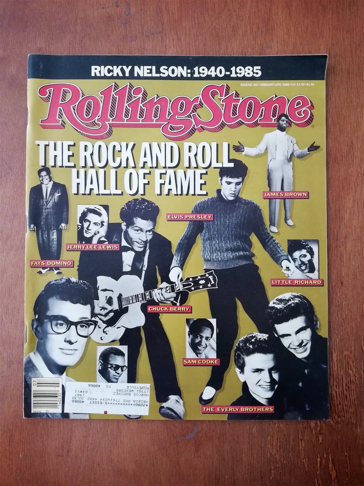 Rolling Stone Magazine February 13, 1986 Rock & Roll Hall of Fame ...