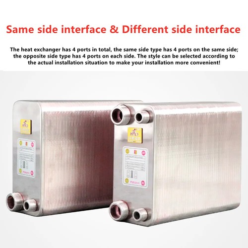 32 Plates Stainless Steel Heat Exchanger Brazed Plate Type Water Heater ...