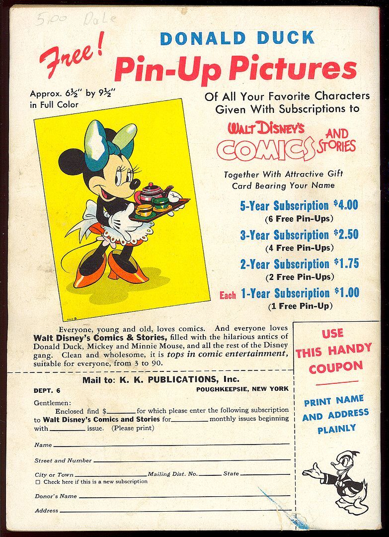 Walt Disneys Comics And Stories 93 Nice Golden Age Carl Barks Art Dell